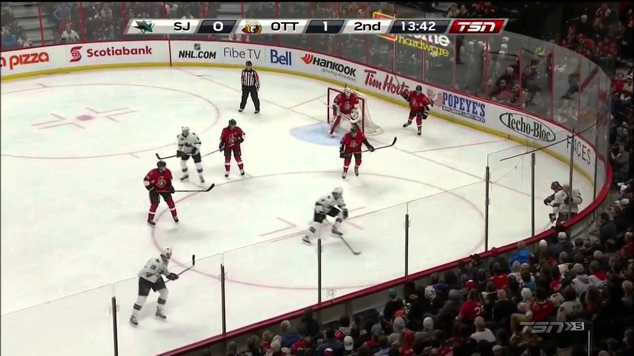 San Jose Sharks vs. Ottawa Senators 23/3/15 - YouTube