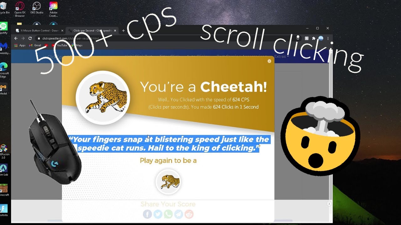 How to scroll click on any mouse! 500+ cps easy method #scrollclicking ...