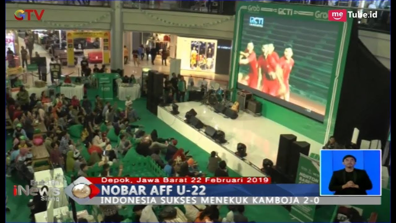 RCTI-GRAB Gelar Nobar, Pendukung Timnas Bersorak Ria saat Marinus Cetak ...