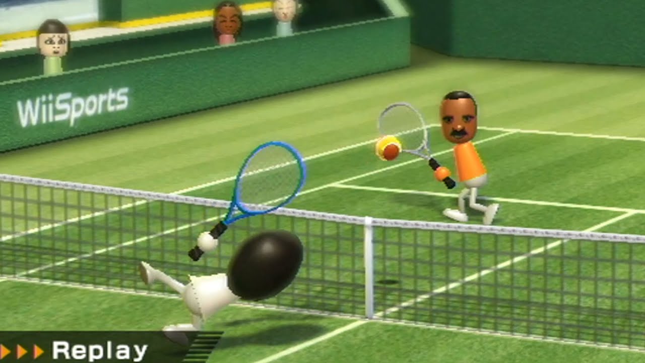 Siri Gamez: Wii Sports Tennis' Basic Straining - YouTube