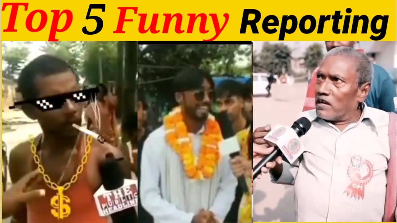Top 5 Funny Reporting /Funny Reporting Video @DesiBoy #memes - YouTube