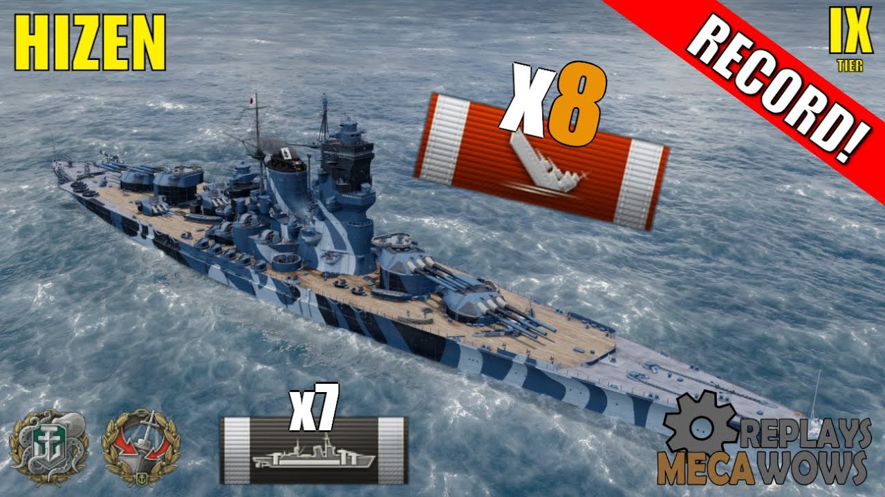 Hizen 8 Kills & 155k Damage | World of Warships Gameplay - YouTube