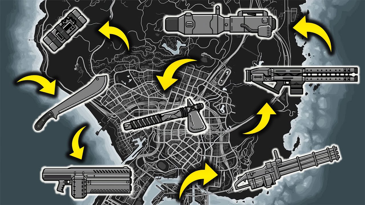 GTA 5 - All New Secret and Rare Weapon Locations (Widowmaker, Unholy ...