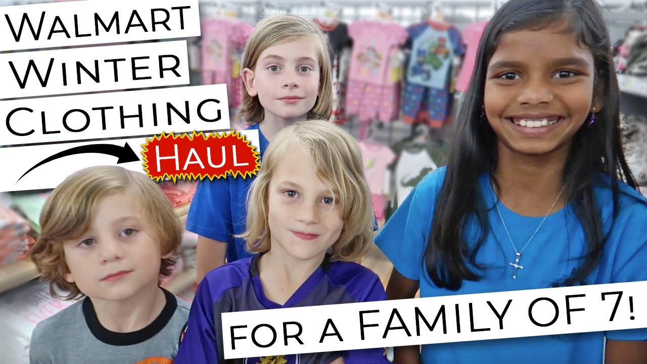 Walmart Kids Winter Clothing Haul 2020 for a FAMILY OF 7! - YouTube