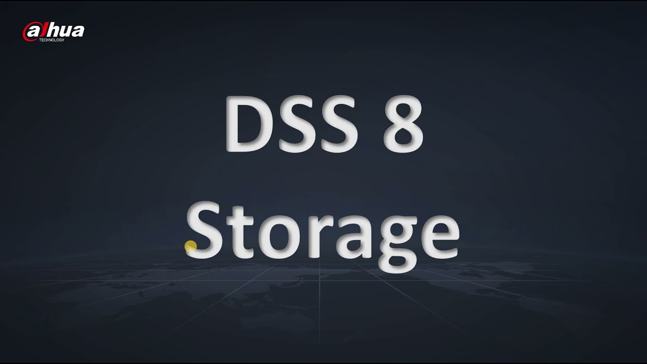 How to set up storage in DSS 8 - YouTube