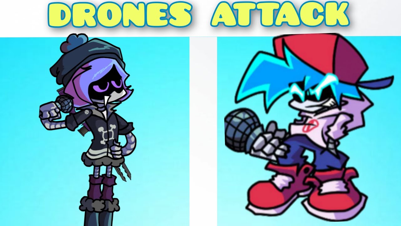 FNF mod Drones attack gameplay Friday night funkin - YouTube