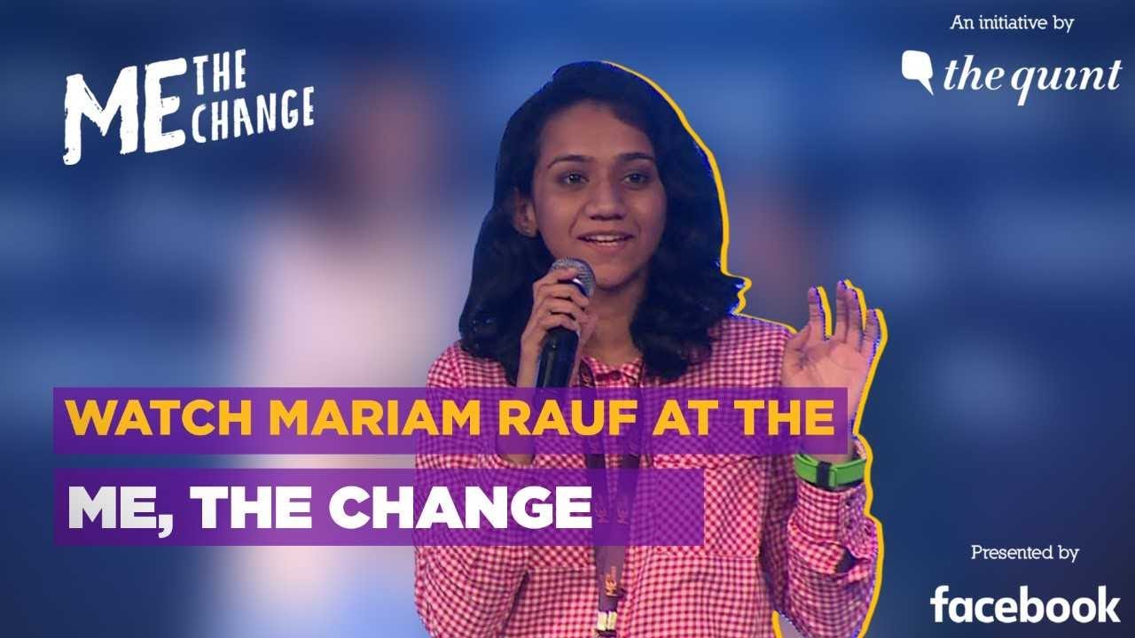 Watch Mariam Rauf at the Me, The Change event | The Quint - YouTube