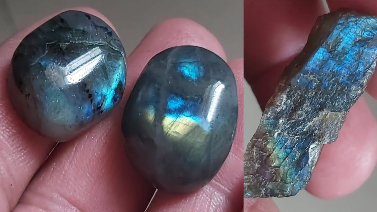 Labradorite Stone | How to Identify Labradorite Stone | cut and un cut ...
