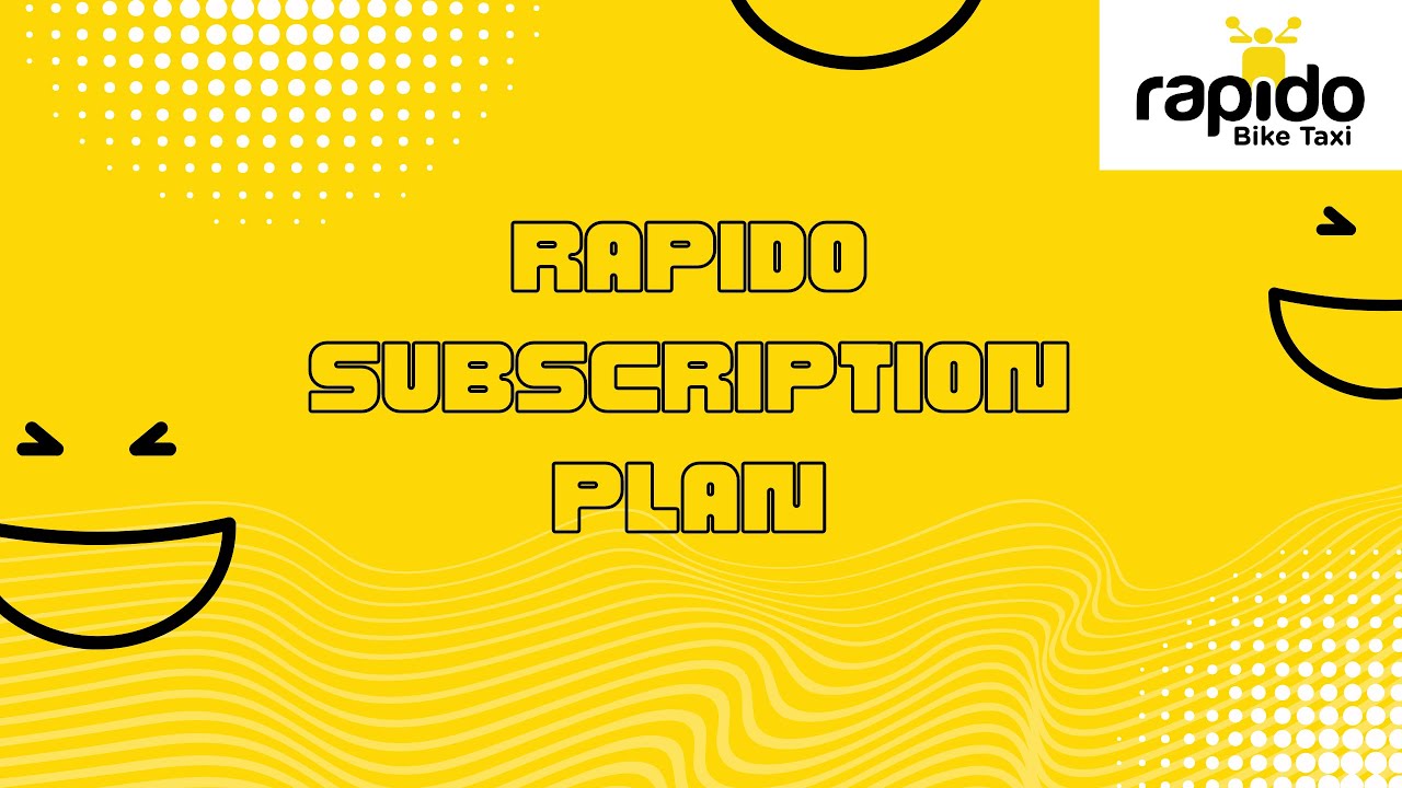 Rapido Subscription Plan - YouTube