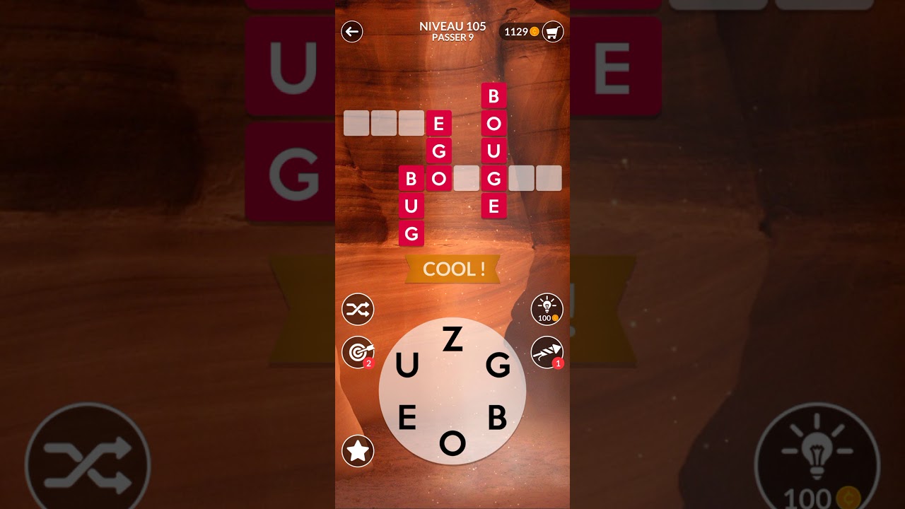 Wordscapes PASSER 9 | Wordscapes Niveau 105 Solution - YouTube