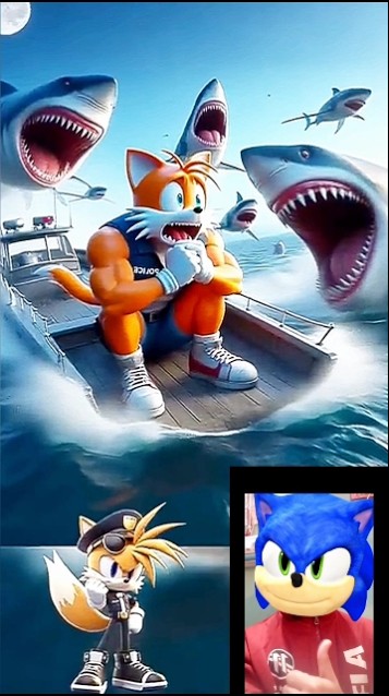 Sonic police team hit by shark monster #sonic #monster #shorts #sharks #shortsvideo #shortfeed ...