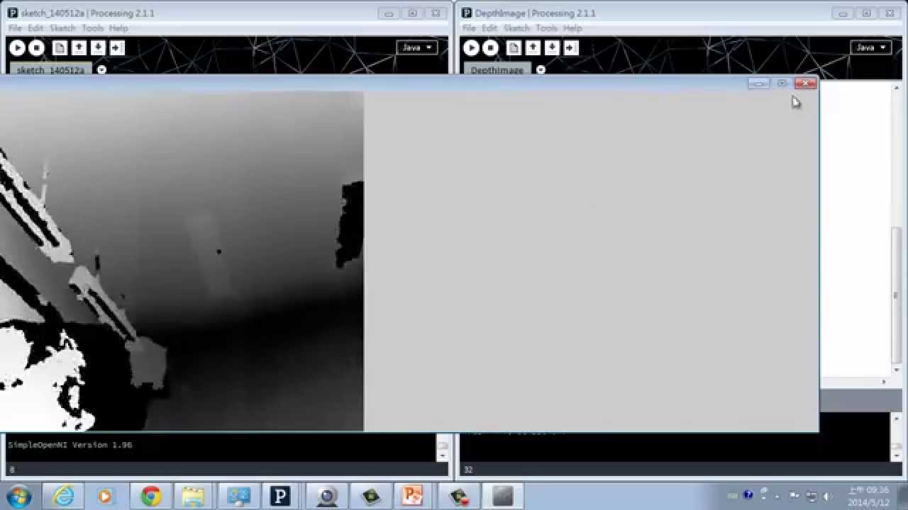 體感互動-使用SimpleOpenNI Processing KinectSDK18 - YouTube