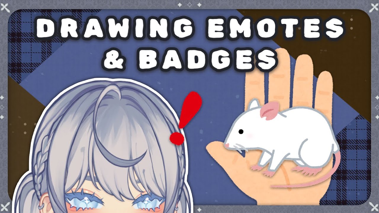 🔴【art】drawing emotes & membership badges for my rattas (not clickbait ...
