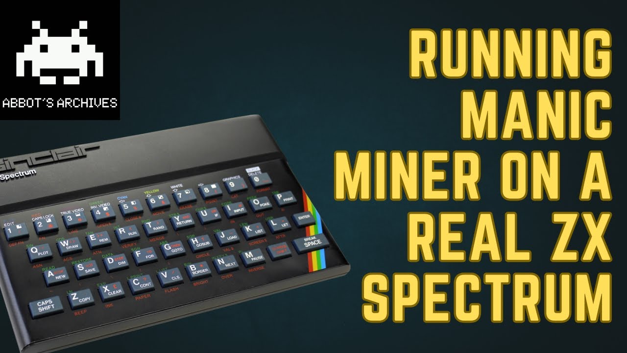 Running Manic Miner on a Real ZX Spectrum - YouTube