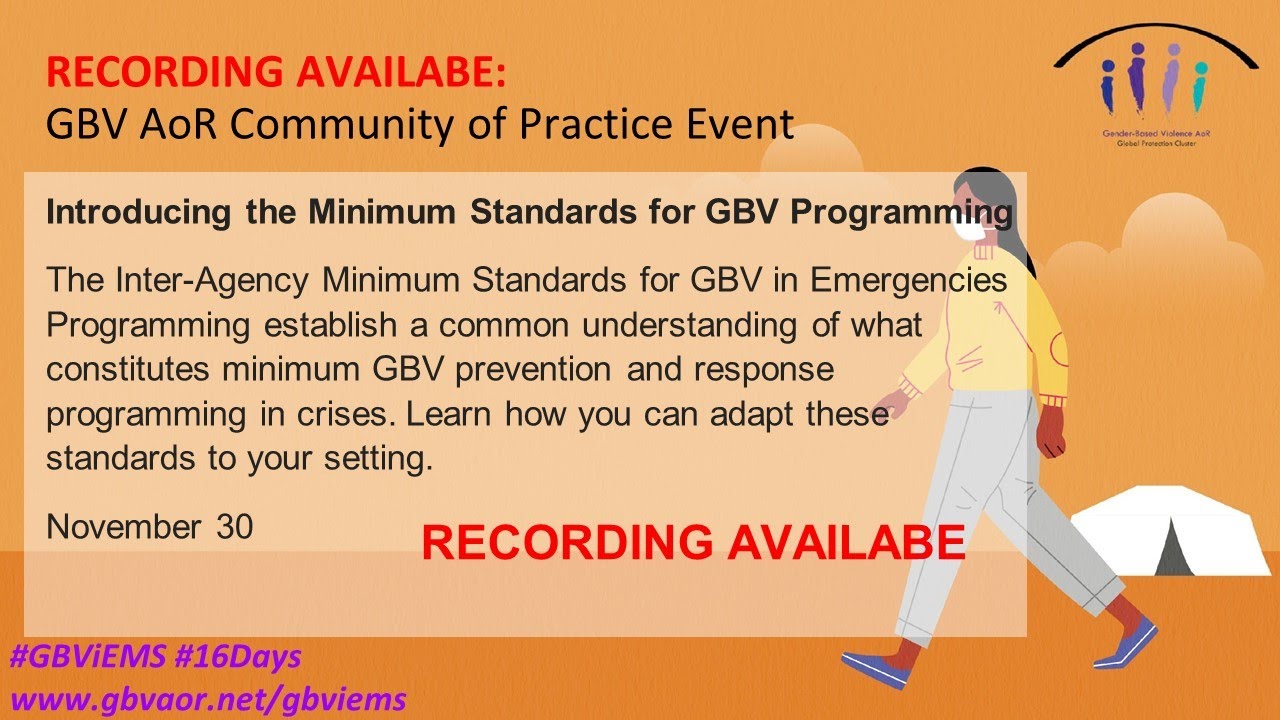 Introducing the Minimum Standards for GBV Programming - YouTube