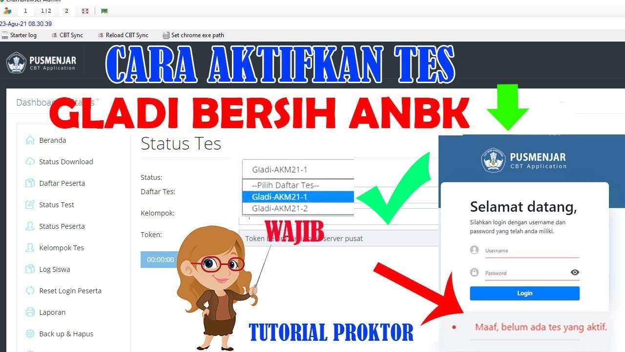 Tutorial Cara Aktifkan Tes Gladi Bersih ANBK - YouTube