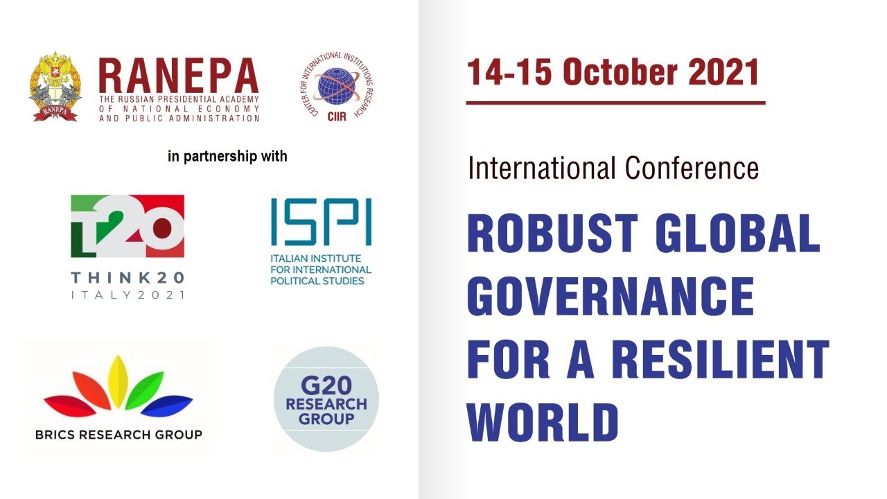 "International Conference “Robust Global Governance for a Resilient ...