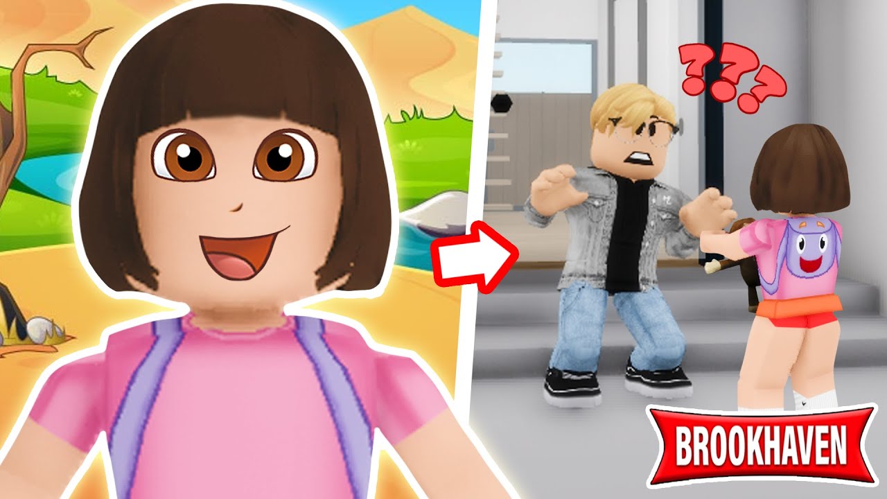 DORA L'EXPLORATRICE SE PERD SUR BROOKHAVEN ! (elle est débile 😂 ...