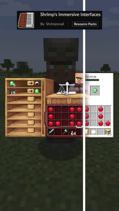 Minecraft BEST Resource Packs | Shrimps Immersive Interfaces Mod # ...