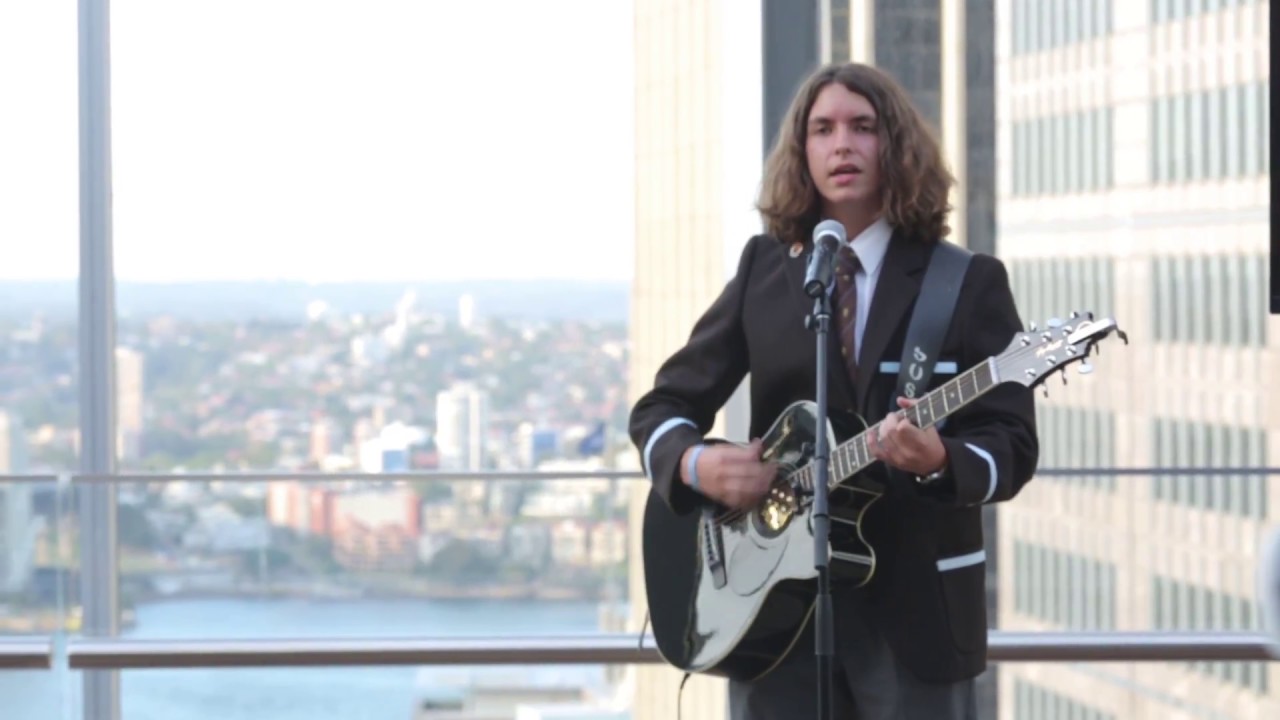GO Scholar Jared performs Australian National Anthem in Dharawal at the ...