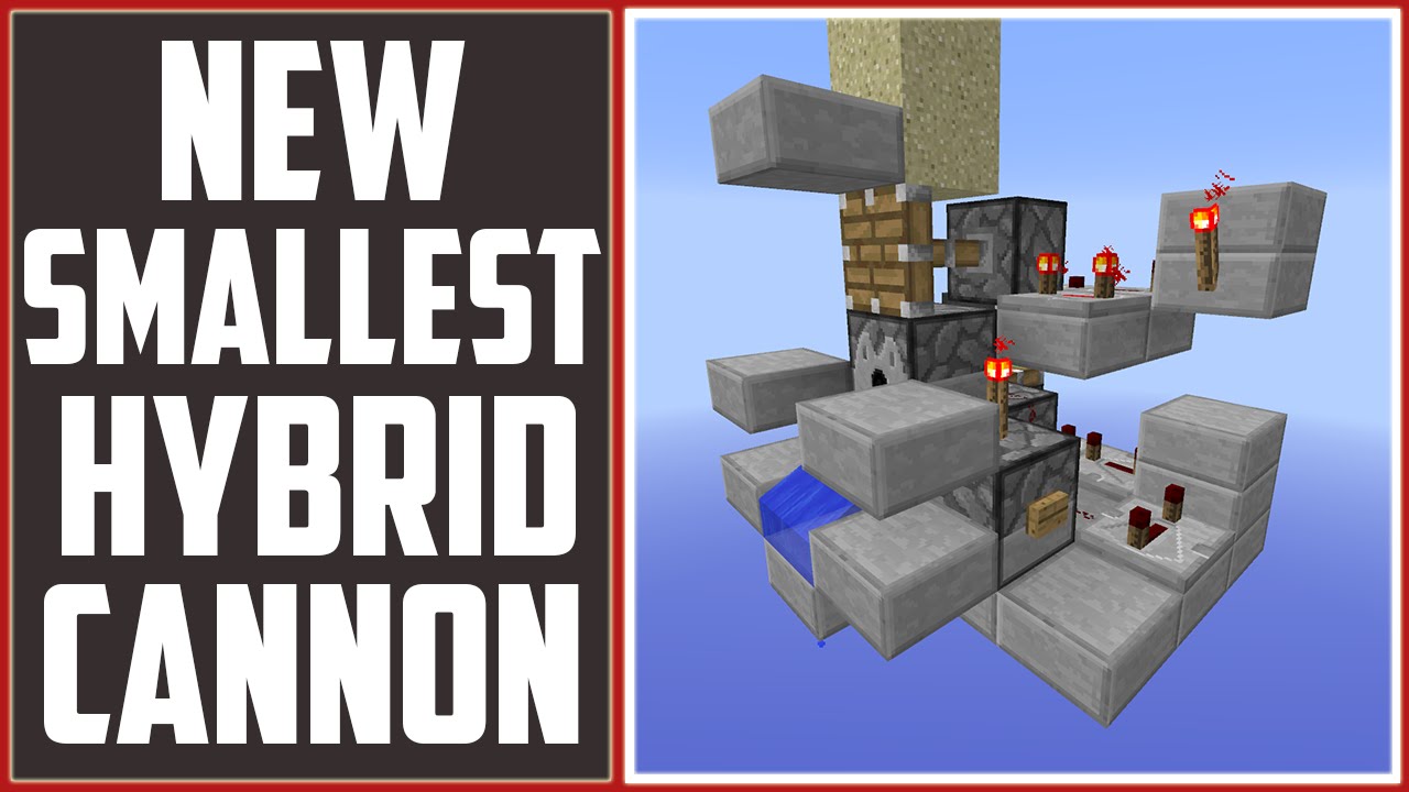 Minecraft Tutorial: New Smallest Hybrid Cannon in Minecraft! [3x4 ...