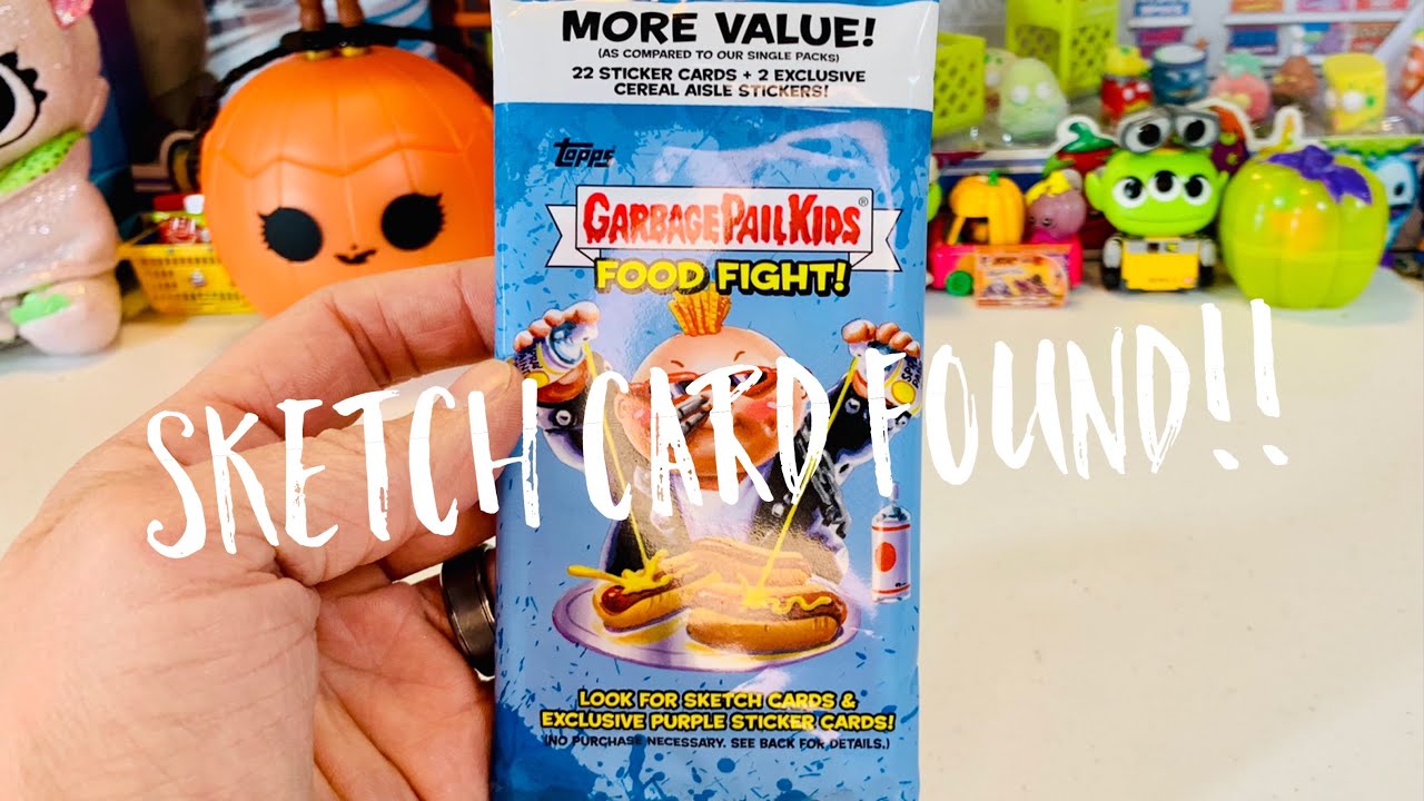 SKETCH CARD FOUND! Garbage Pail Kids Food Fight Series 1 Fat Pack Rip ...