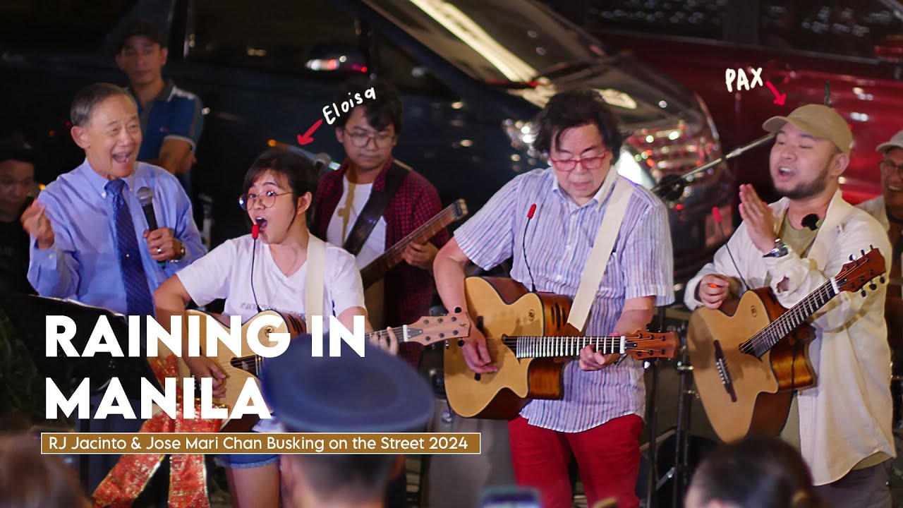 Raining in Manila | RJ Jacinto & Jose Mari Chan Busking on the Street ...