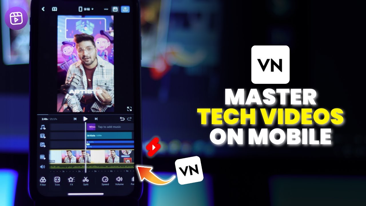 Edit Tech Reels like a Pro on Mobile | VN Tutorial - YouTube