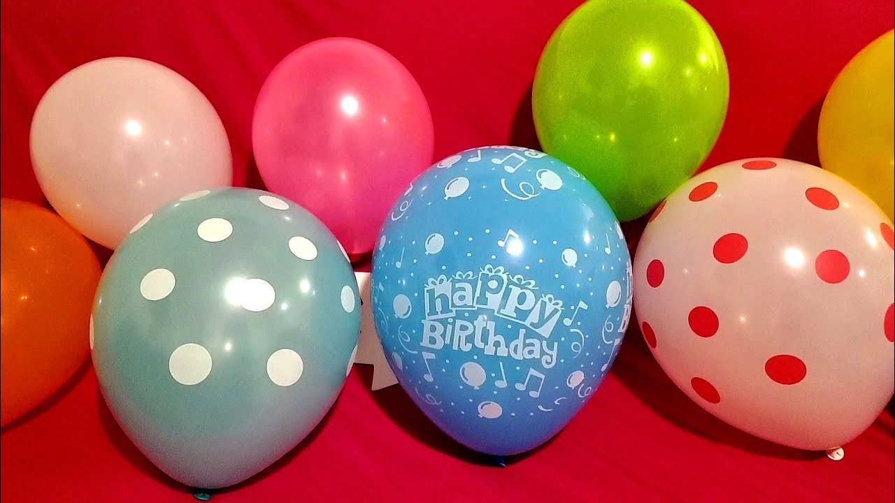 FUN BIRTHDAY BALLOONS POP PART 65!!! - YouTube