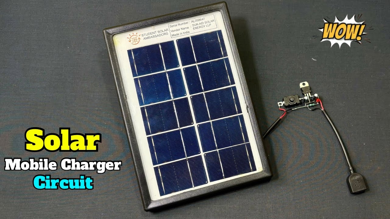 Solar Mobile Charger Circuit | Solar Charger | Electronic Projects ...