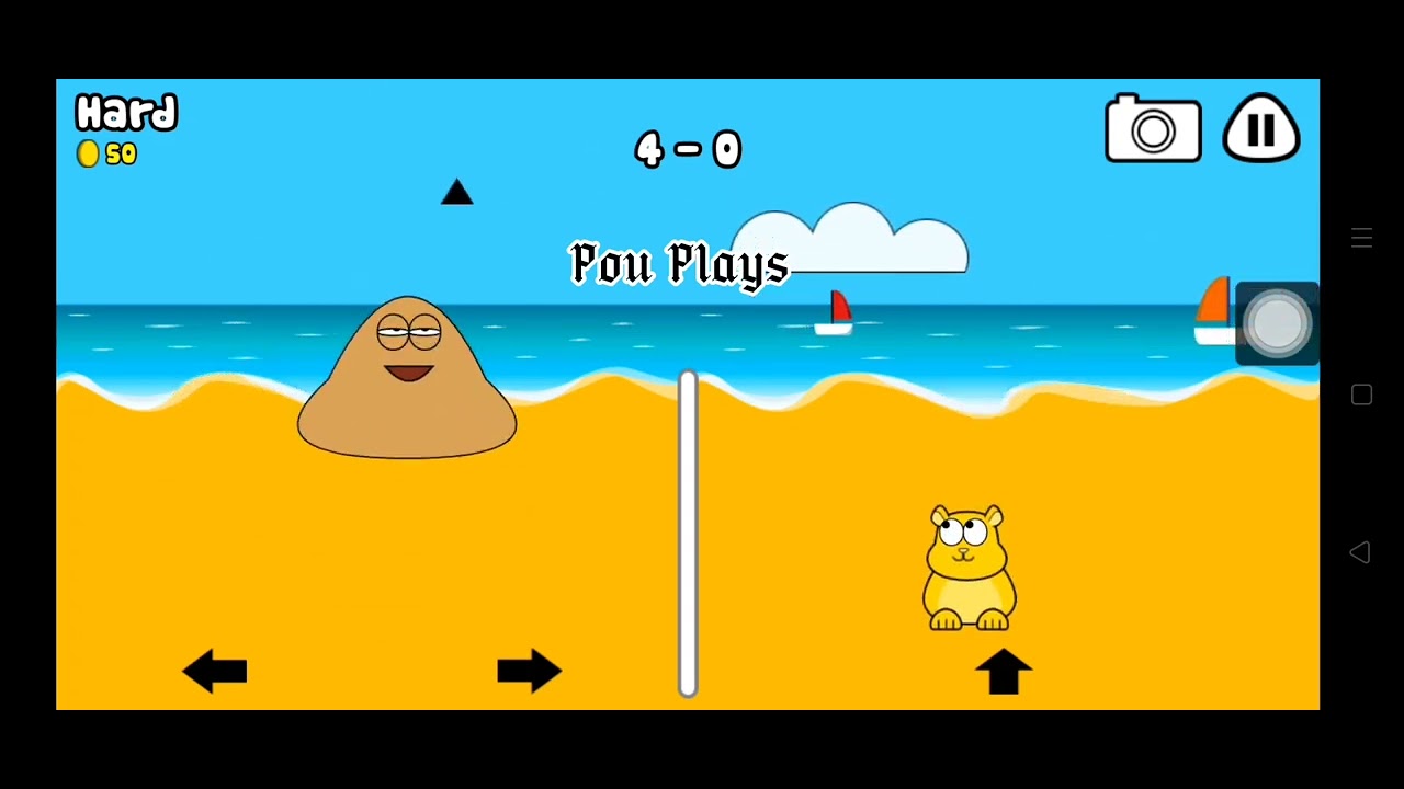 How to play volleyball in Pou ( hard mode) Tips to win - YouTube