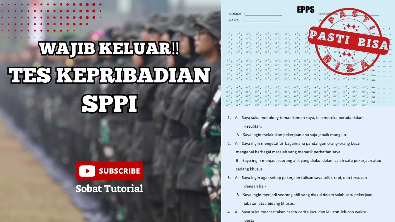 Psikotes SPPI Tes Kepribadian EPPS #sppi #psikotes #psikoteskerja - YouTube