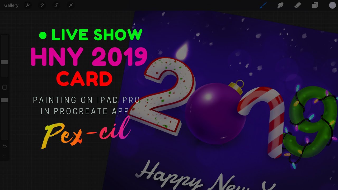 Pex-cil [ STUDY ] ทำการ์ดปีใหม่ 2019 ด้วยโปรแกรม (Procretae) - YouTube
