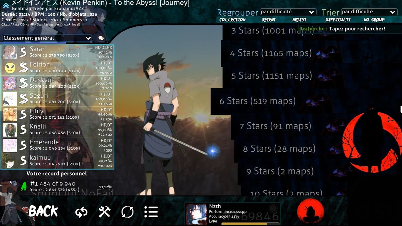 osu!skin Uchiha Red / Blue V1 - YouTube