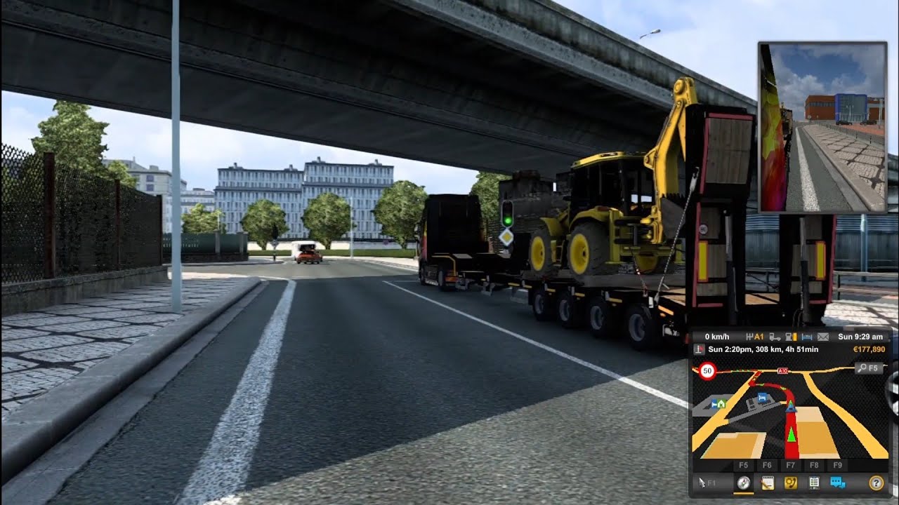 Euro Truck Simulator 2 ETS2 Going to Deliver Backhoe Loader delivered ...