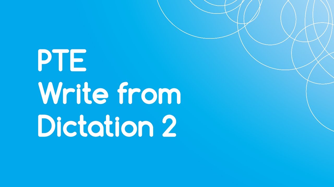 PTE Write from Dictation 2 with Answers - YouTube