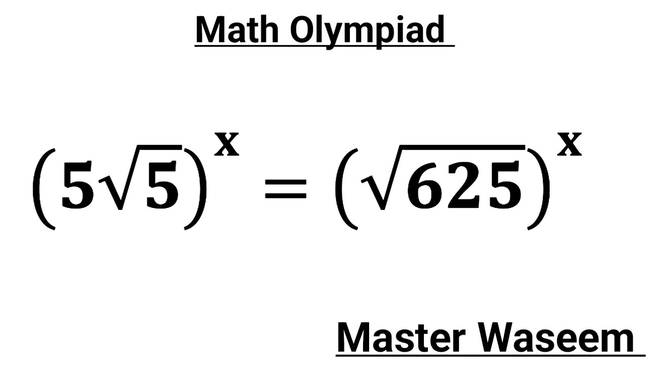 A Square Root Math Olympiad | Nice Exponential | Math Olympiad Algebra. - YouTube