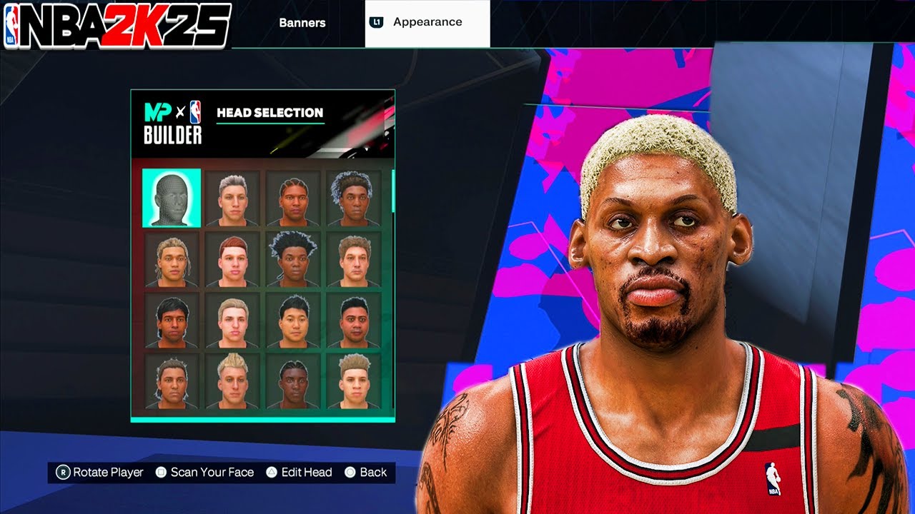 BEST DENNIS RODMAN FACE CREATION IN NBA 2K25 - YouTube