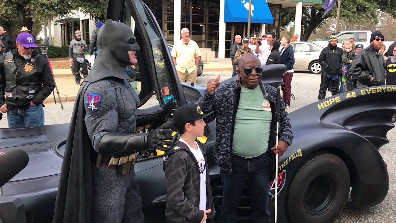 Batman greets Caleb Dillon, who tried to save 8-year-old friend from ...