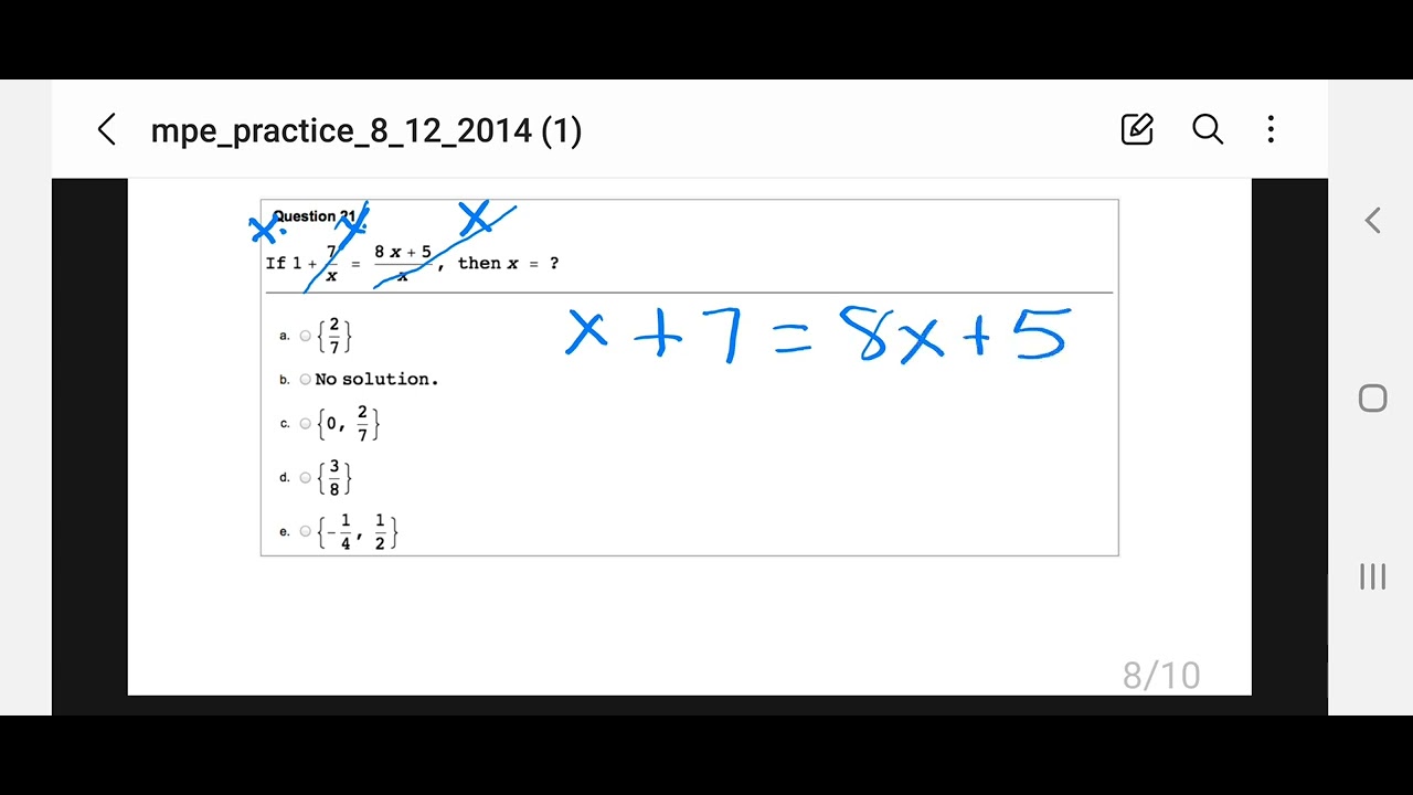 MPE Practice Test #21 - YouTube