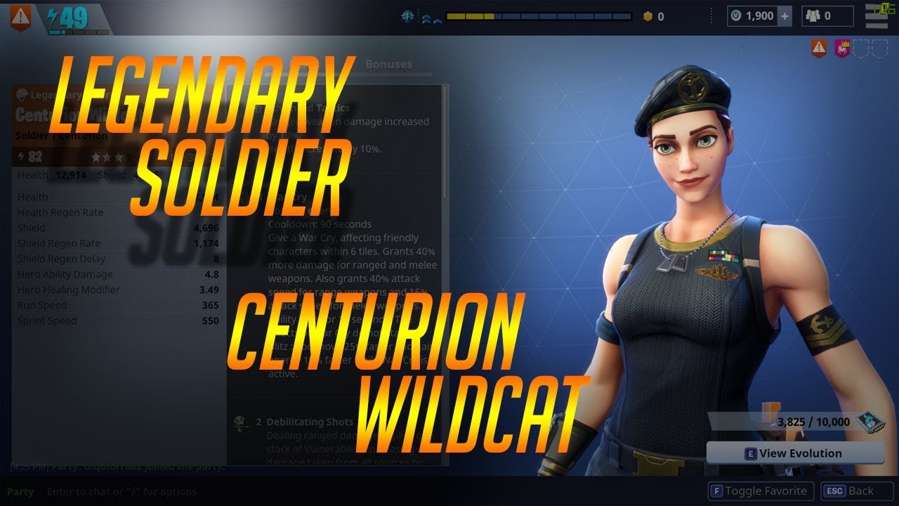 LEGENDARY CENTURION WILDCAT: Fortnite Legendary Soldier Gameplay - YouTube