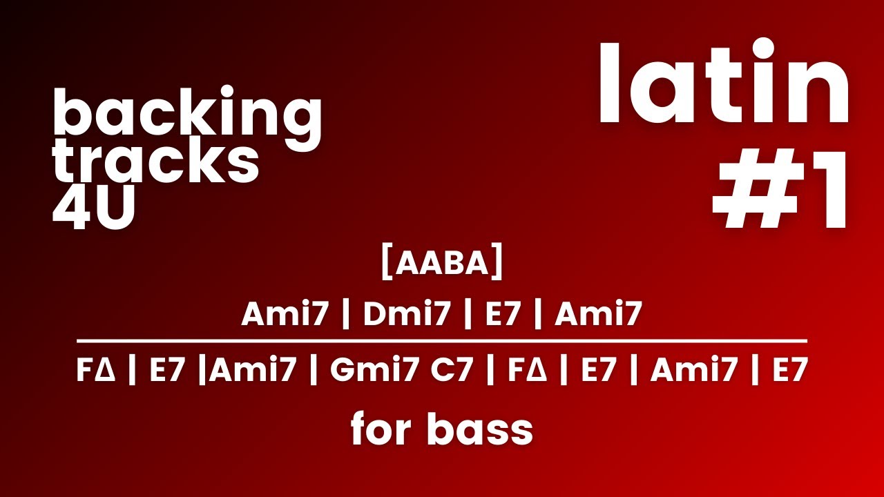 BACKING TRACK | LATIN #1 | FOR BASS | Am - YouTube