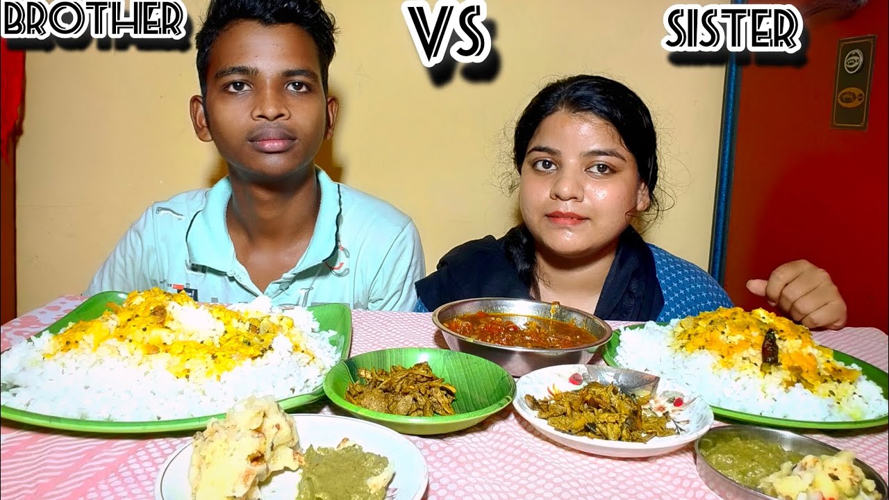 odia eating show ।। eating rice, dal,alu varta, coconut chutney, tomato ...