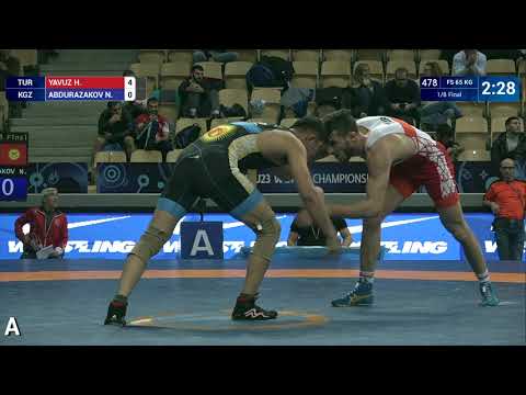 1/8 FS - 65 kg: H. YAVUZ (TUR) df. N. ABDURAZAKOV (KGZ) by VSU, 10-0