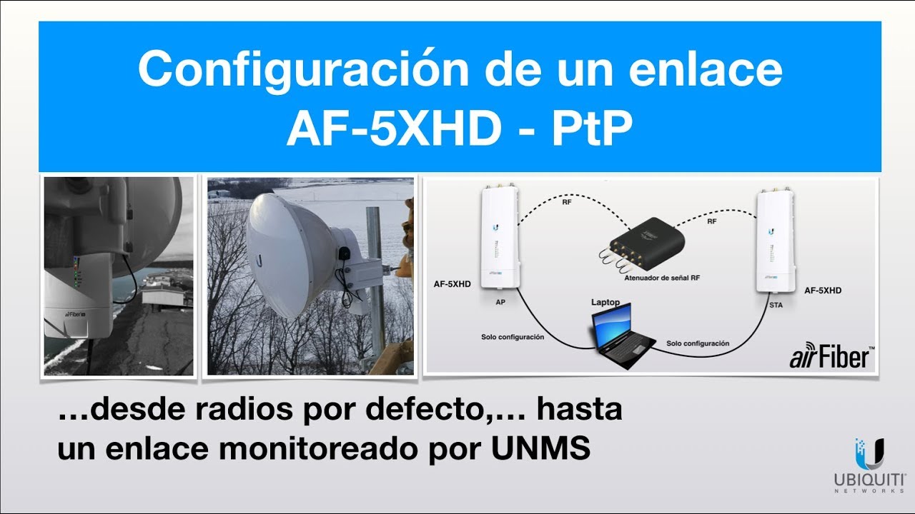 Configuración de un enlace PtP airFiber: AF-5XHD - YouTube