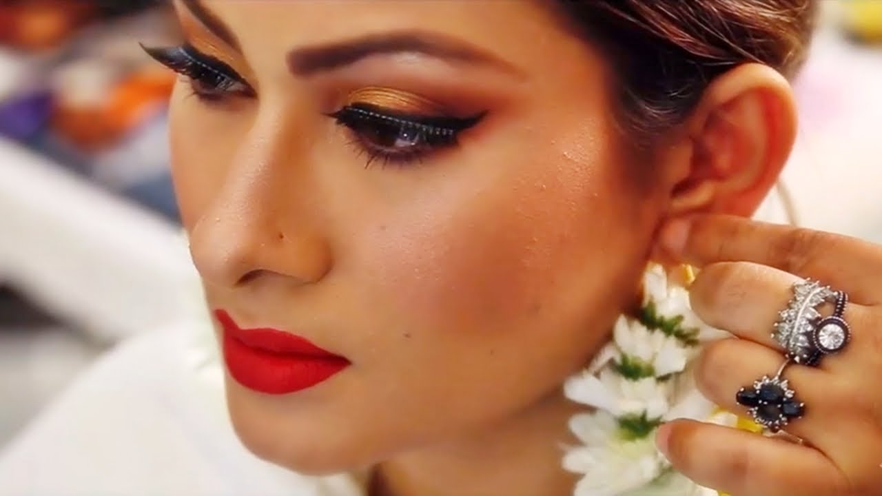 Bridal Makeup Tutorial | Gaye Holud/Haldi Makeup & Party Makeup | Blush ...