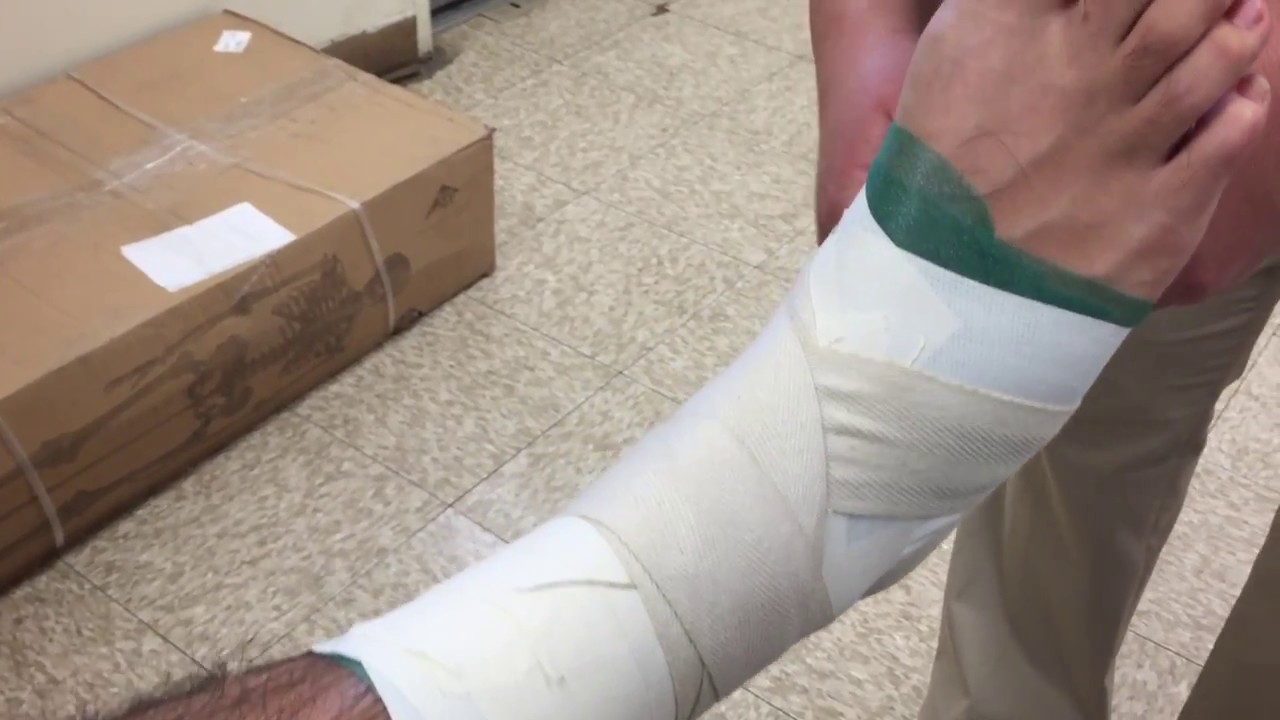 Mrs. Truax Ankle wrapping w/ cloth - YouTube