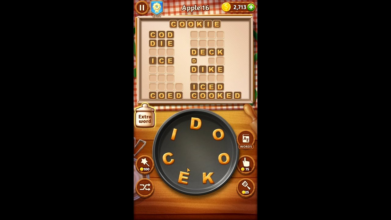 Word Cookies Apple Levels 11-20 - Celebrity Chef Answers - YouTube