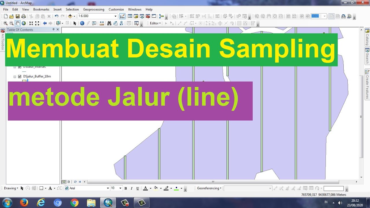 Membuat Desain Sampling Metode Jalur - YouTube