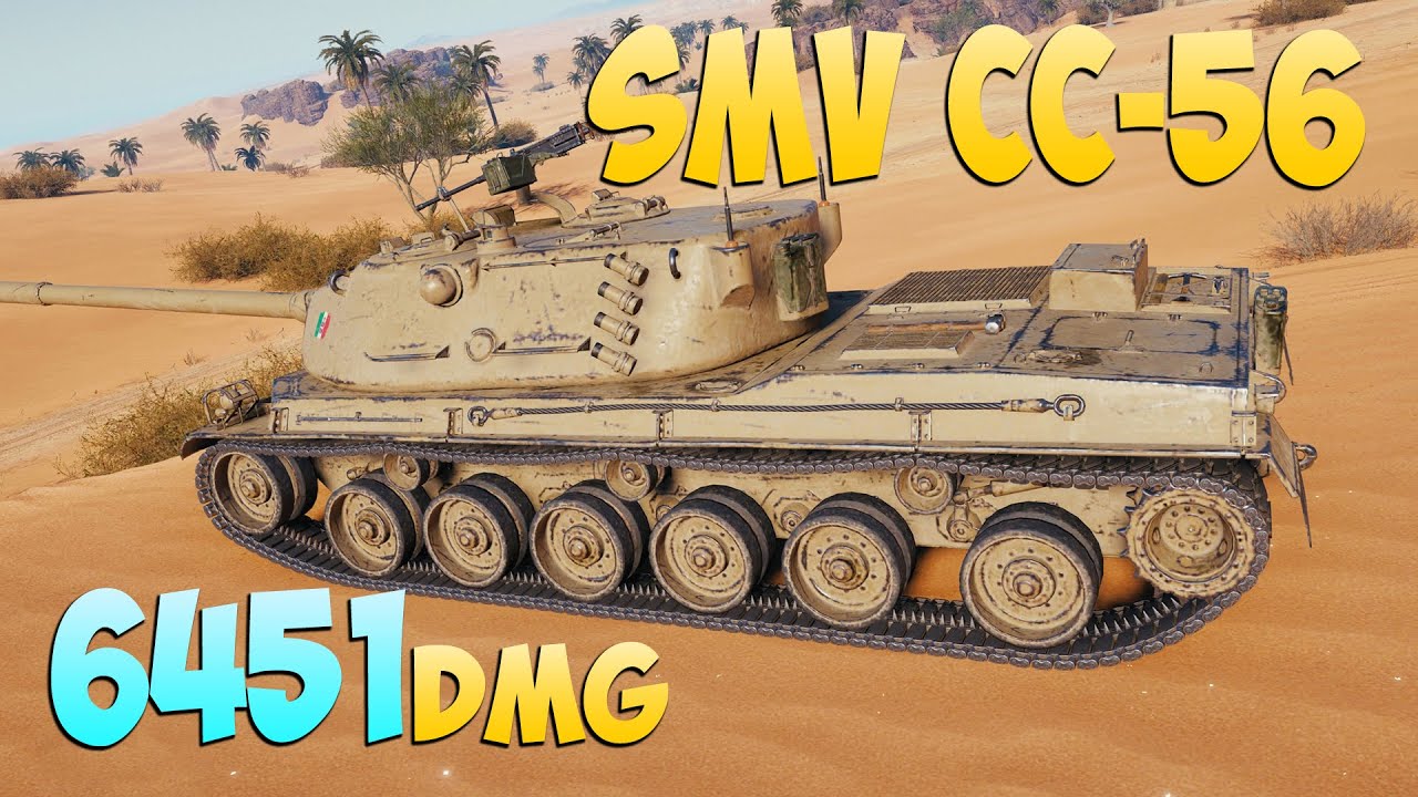 SMV CC-56 - 4 Frags 6.4K Damage - New fighter! - World Of Tanks - YouTube
